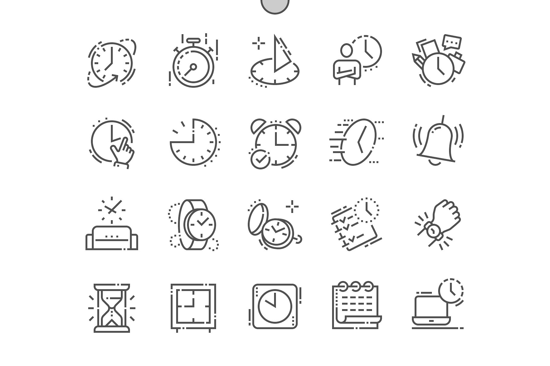 时间线性图标素材 Time Line Icons - 云瑞设计