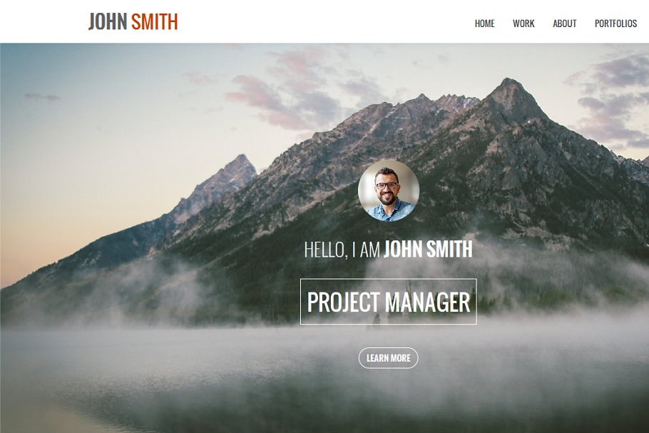  JOHN SMITH One Page Portfolio 